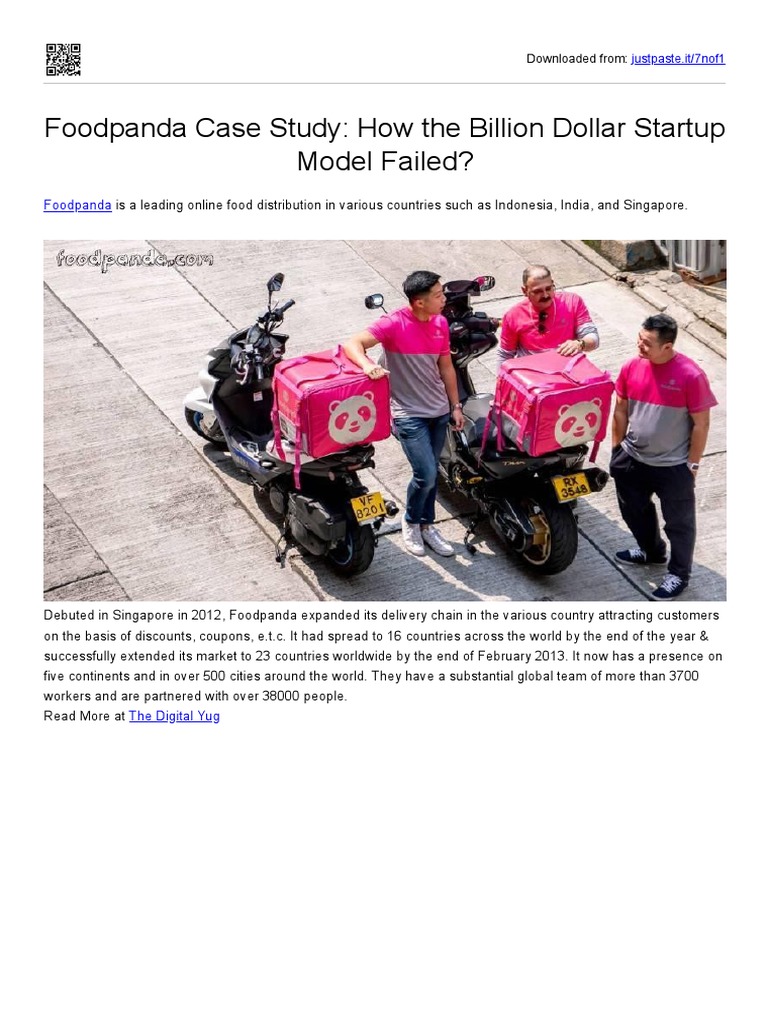 Foodpanda Case Study: How The Billion Dollar Startup Model Failed ...
