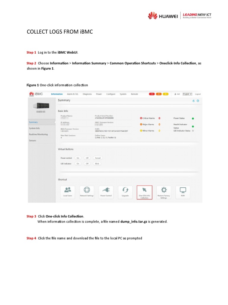 Collect Logs From iBMC | PDF | Computers | Technology & Engineering