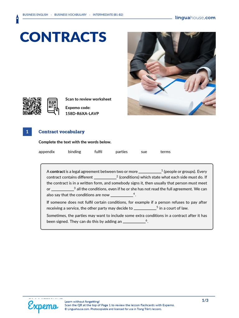 Contracts: Contract Vocabulary | PDF | Lease | Justice