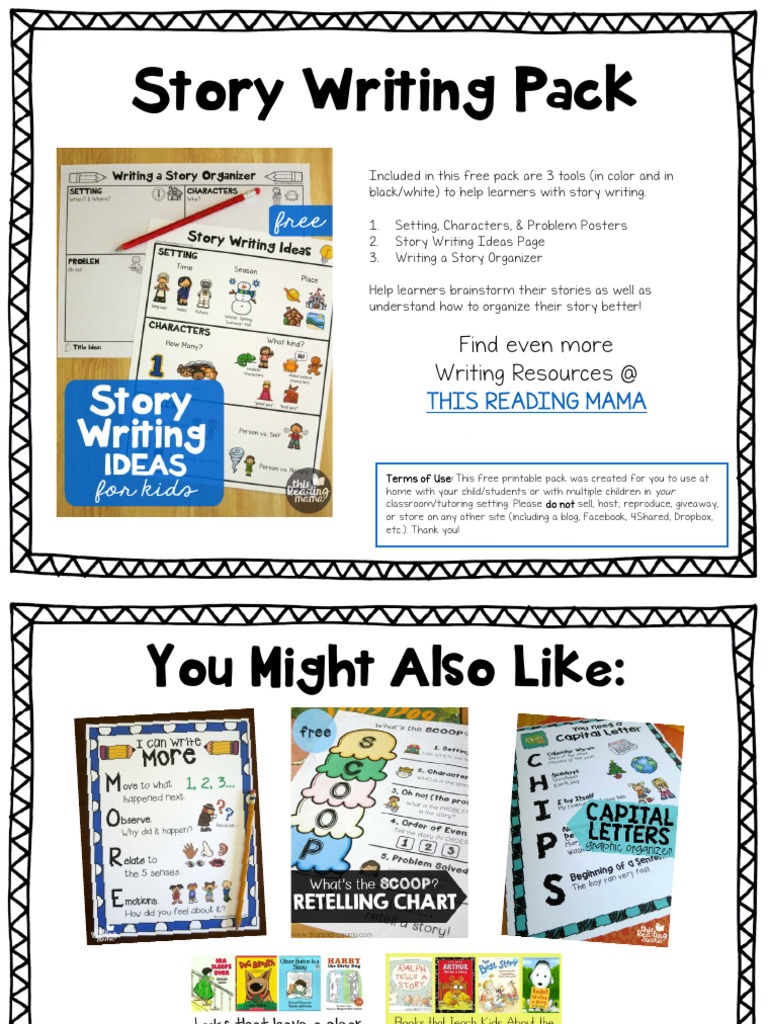 Story Writing Starter Pack: Blackline Resources and Organizers to Spark ...