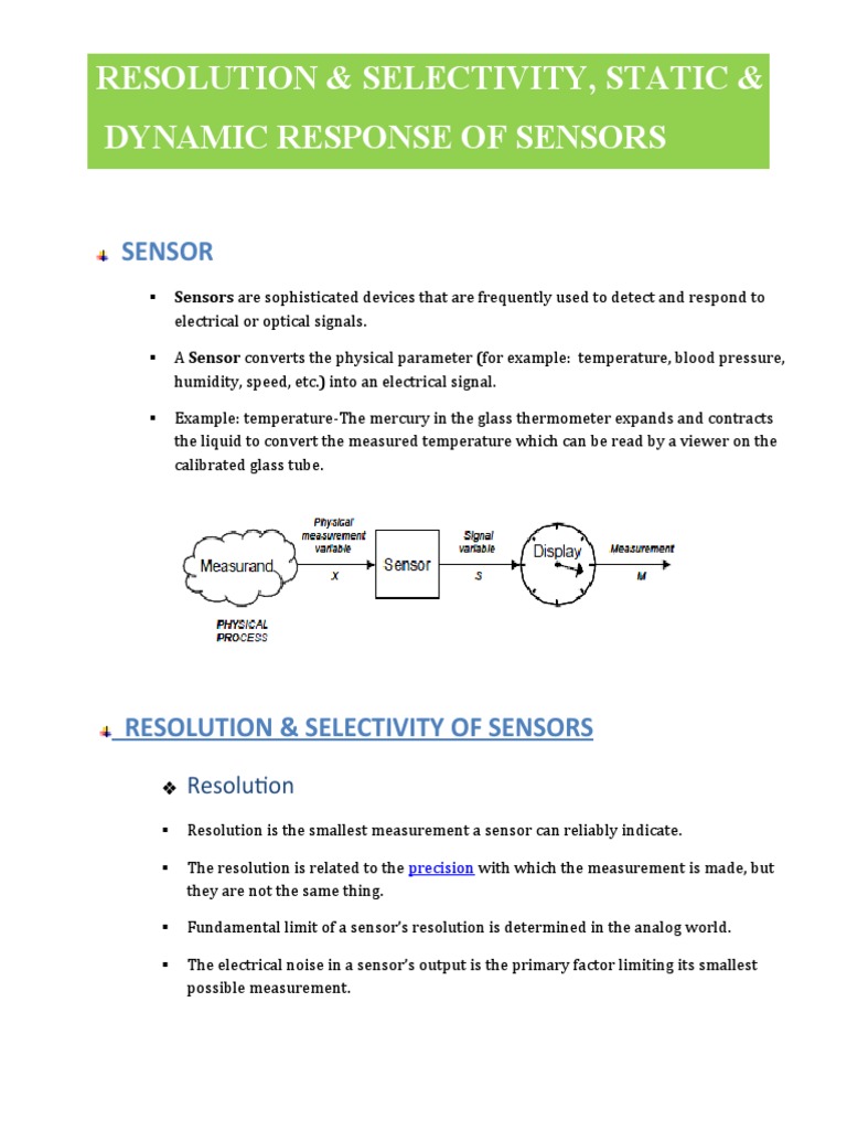 Physics Sensors Pdf Sensor Physical Quantities