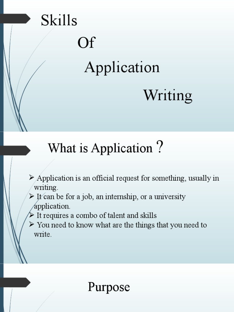 Application Writing | Download Free PDF | Writing