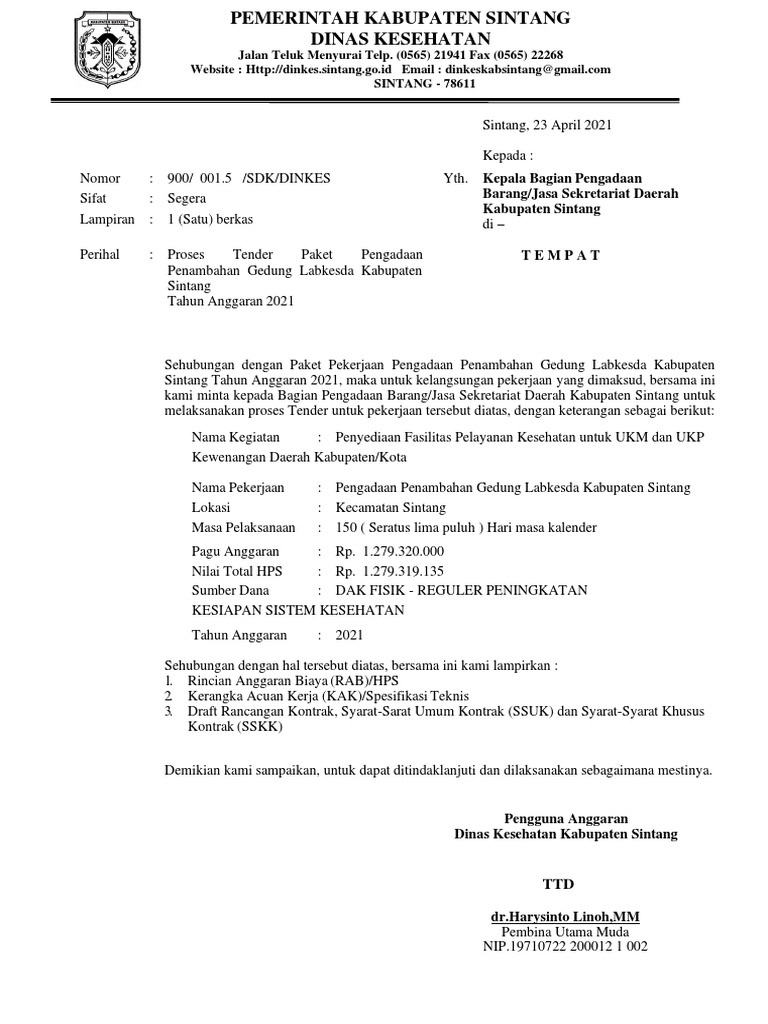 Surat Permohonan Labkesda | PDF