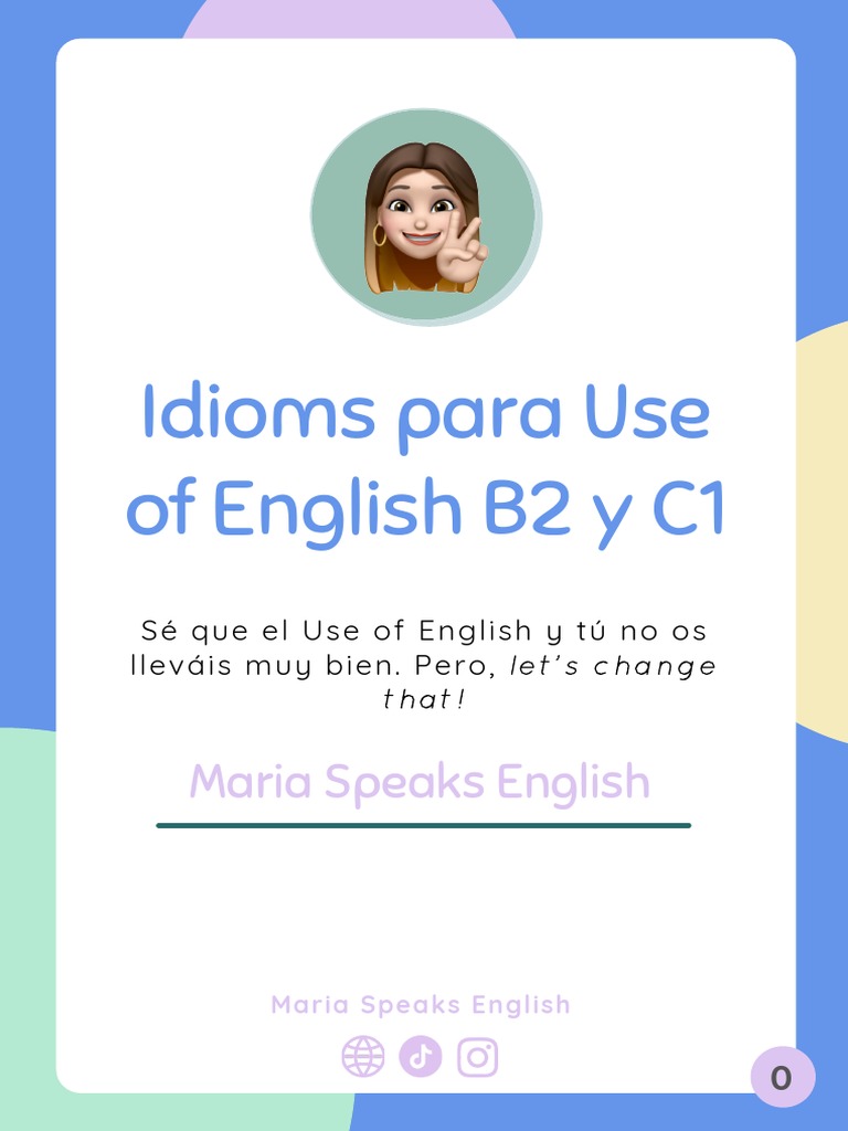 Idioms para Use of English B2 y C1 | PDF