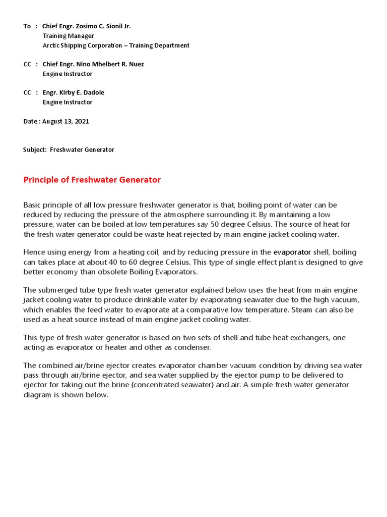 Operating Principles and Safety Features of a Submerged Tube Freshwater ...