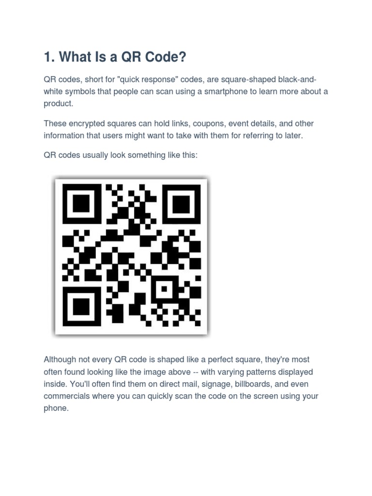 What Is A QR Code? | PDF | Qr Code | Barcode