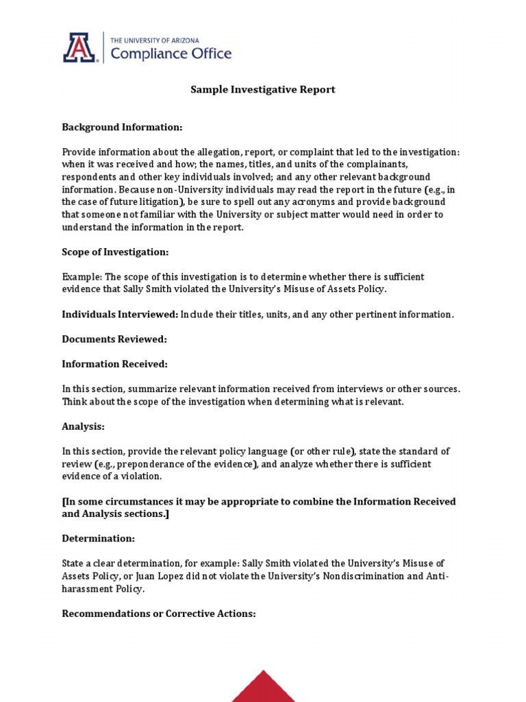 Sample Investigative Report Format | PDF | Social Science