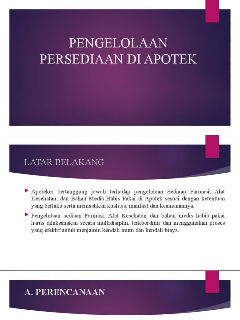 Pengelolaan Persediaan Di Apotek Pdf