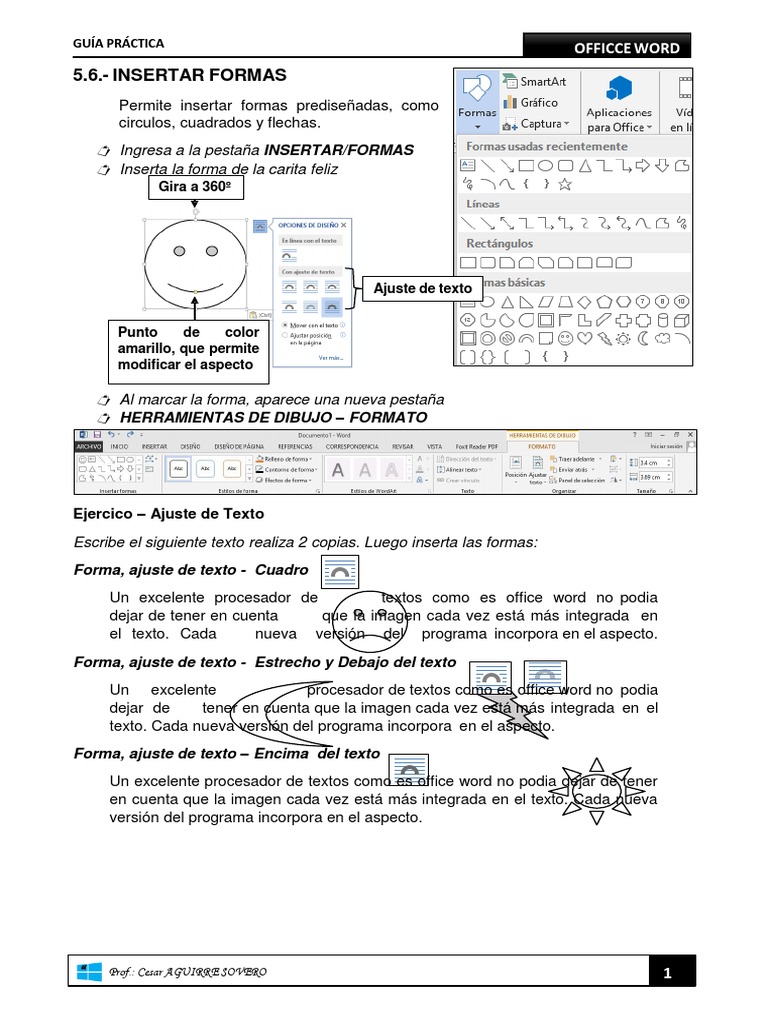 Insertar Formas en Word | PDF | Microsoft Word | Informática
