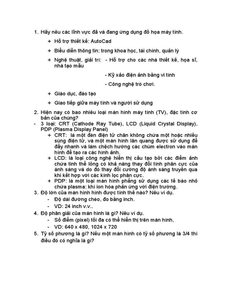 ôn tập ktht máy tính | PDF