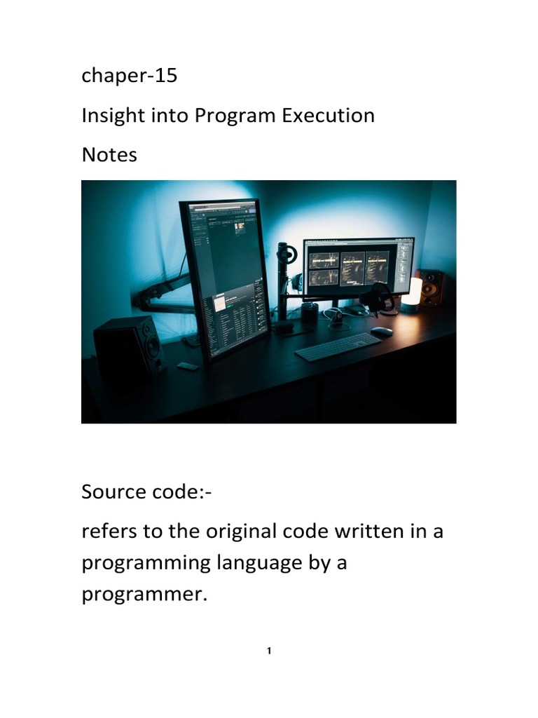 Insight Into Program Execution Pdf Compiler Source Code 1852