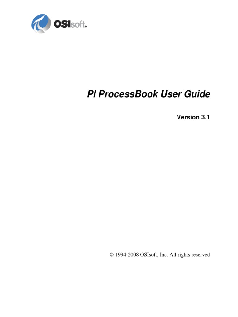 PI ProcessBook User Guide v3.1 | PDF | Computers