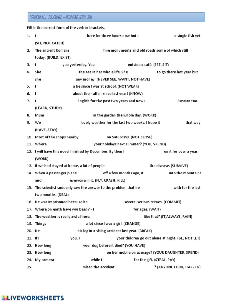 Verb Tenses B1 | PDF