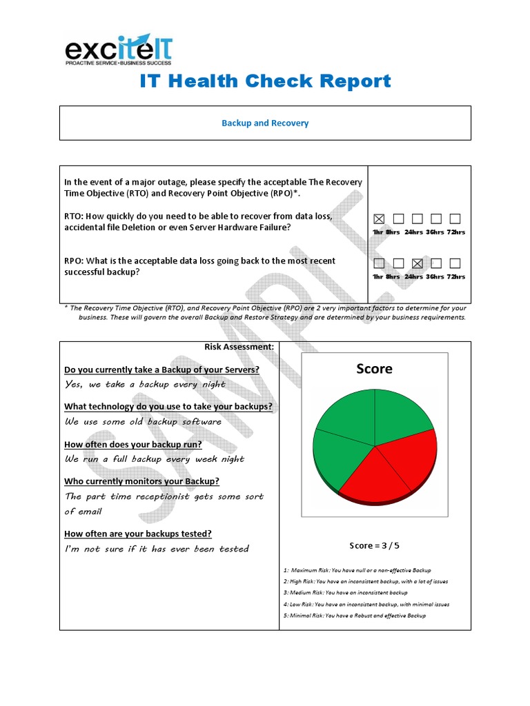 It Health Check Report Template | Download Free PDF | Disaster Recovery ...