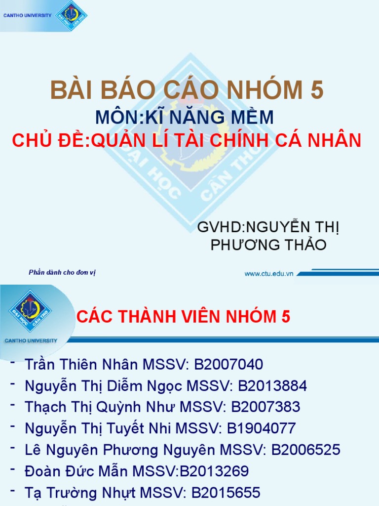 Mau Slide Powerpoint Dai Hoc Can Tho CTU | PDF