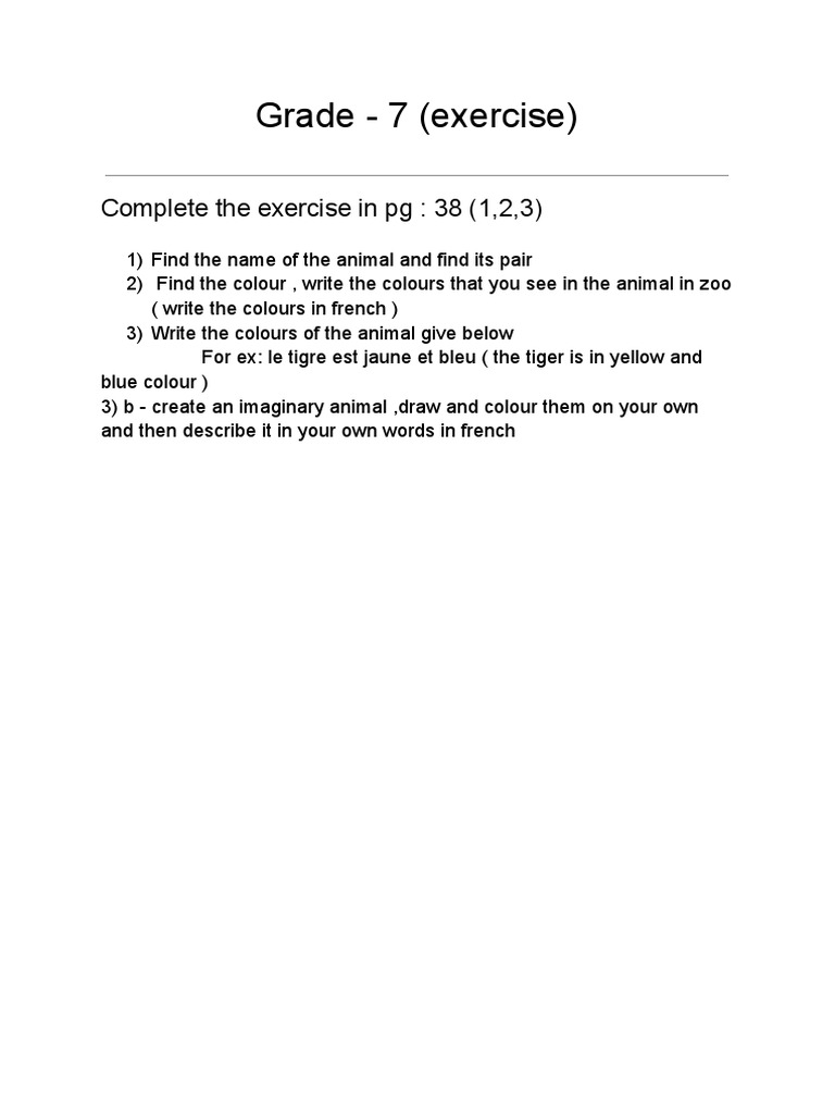 Grade - 7 (Exercise) | PDF | Language Arts & Discipline | Foreign ...