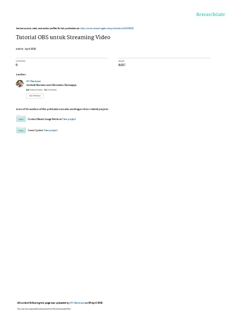 Tutorial OBS Studio | PDF | Komputer
