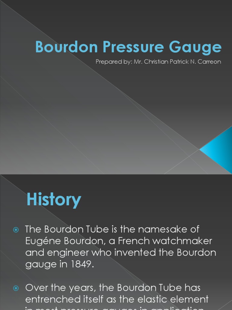 Bourdon Tube | PDF | Pressure Measurement | Applied And ...