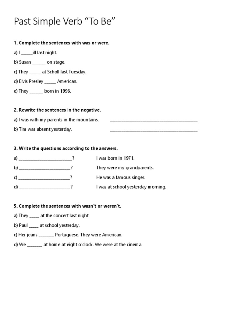 Simple Past Activity I | PDF
