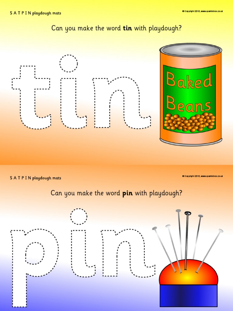 Can You Make The Word Tin With Playdough? | PDF