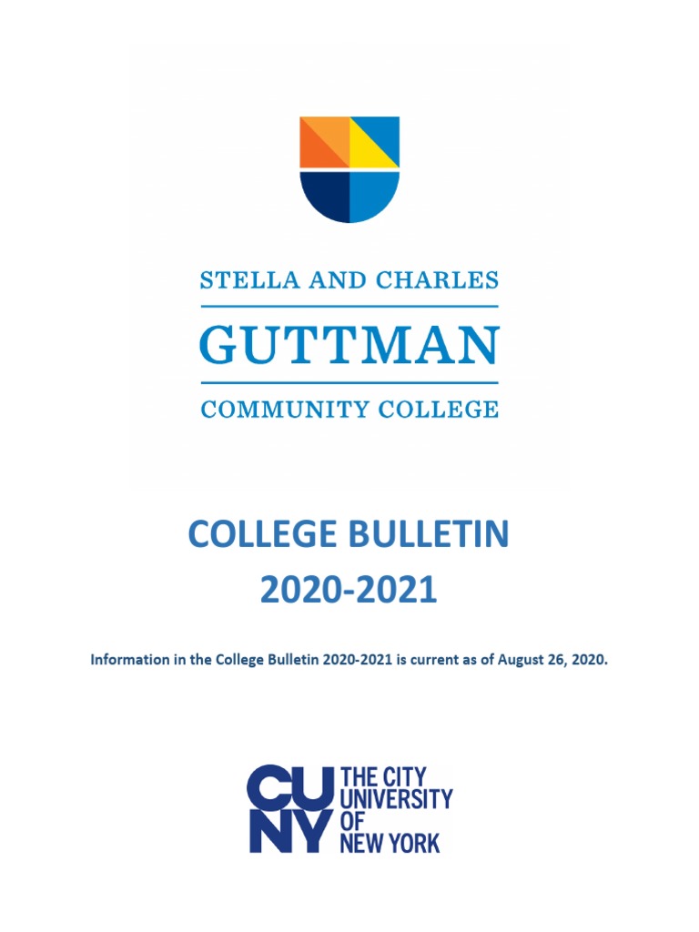 Guttman Community College 2020 2021 Bulletin | PDF | Curriculum ...