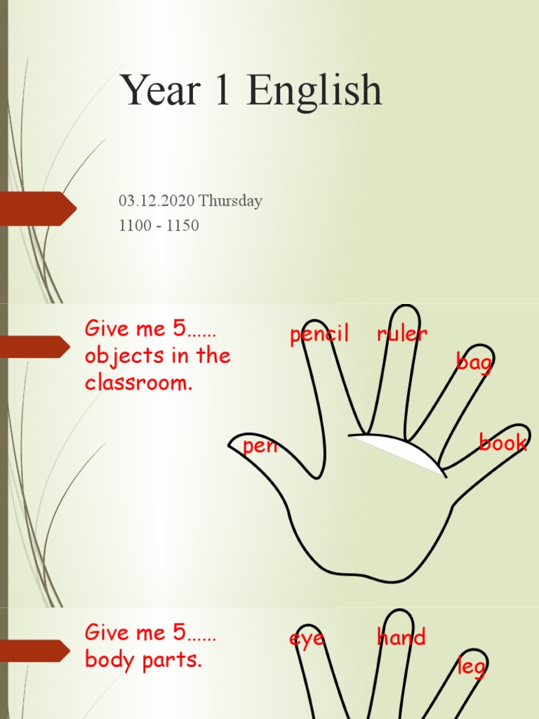English Year 1 | PDF