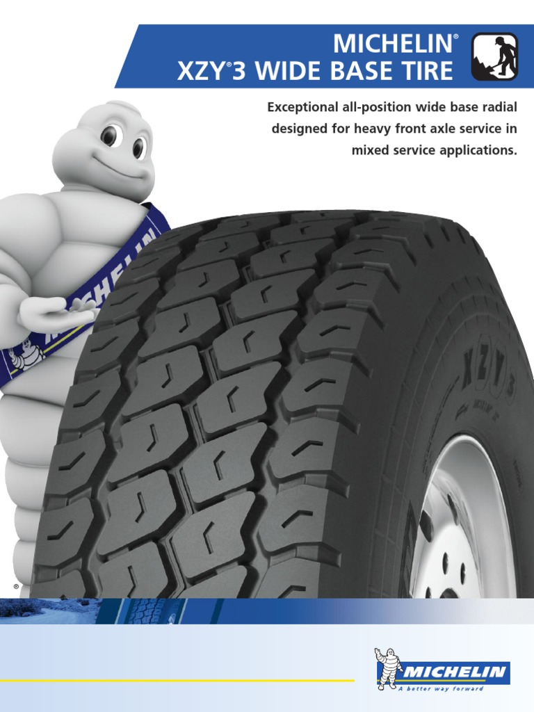 Michelin XZY 3 Wide Base Tire | PDF | Tire | Transportation Engineering