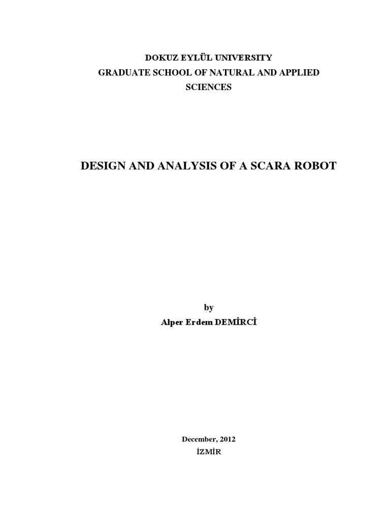 Scara Robot | PDF | Mechanical Engineering | Machines