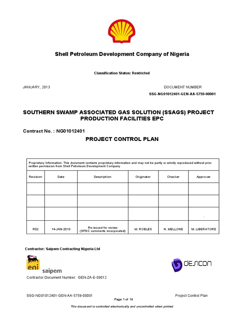 SSAGS Project Control Plan | PDF | Business
