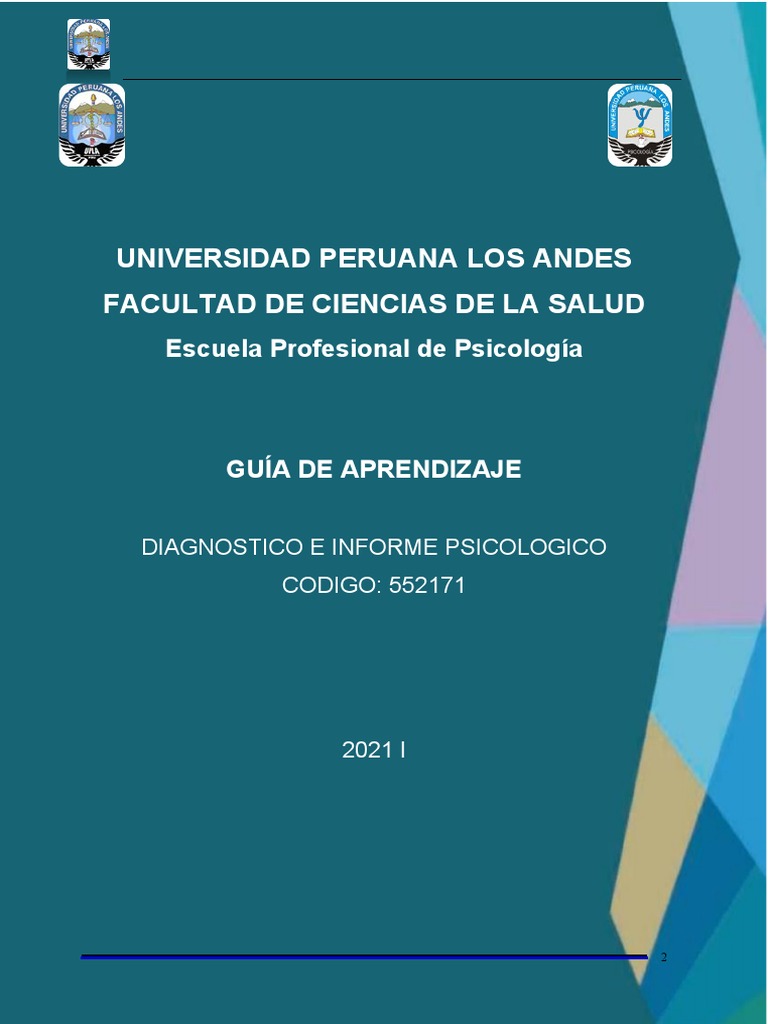 Guía de Aprendizaje - Diagnostico e Informe Psicologico | PDF | Manual Diagnóstico y Estadístico ...