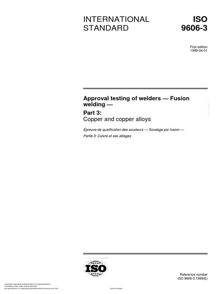 Iso 9606-3 | PDF | Construction | Welding