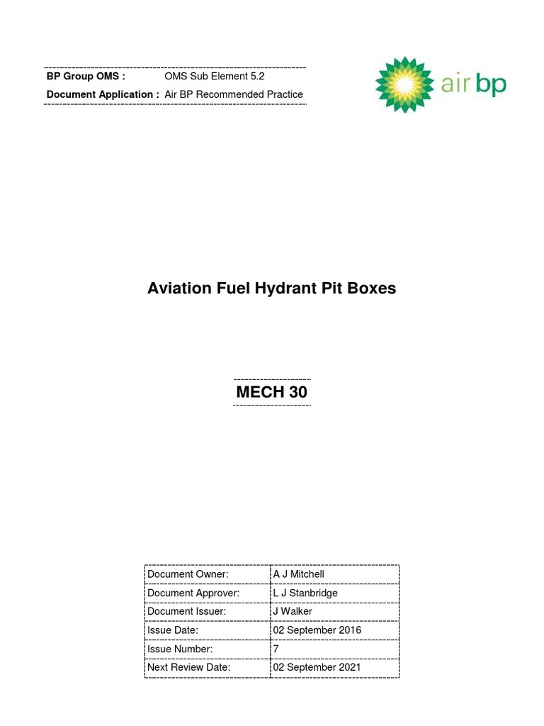 MECH 30 - 7 Aviation Fuel Hydrant Pit Boxes | PDF | Pipe (Fluid ...