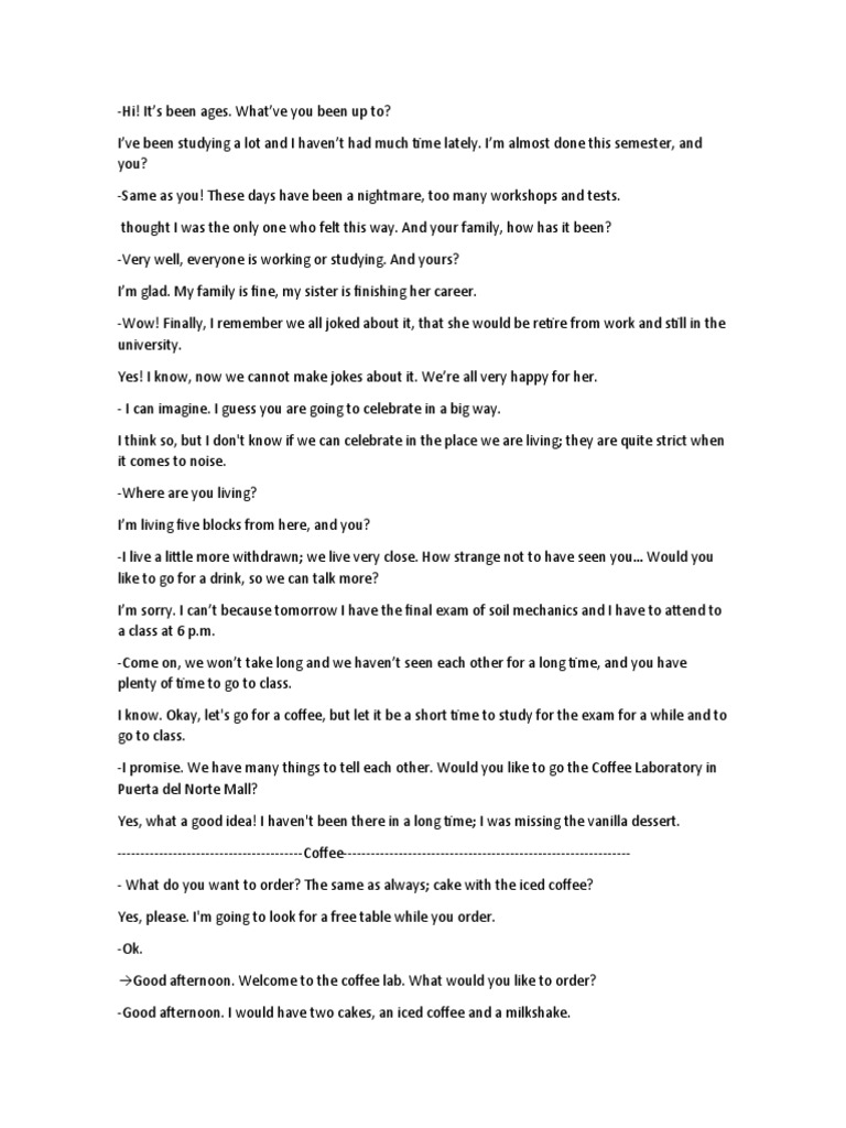 Basic English Conversation Sample | PDF