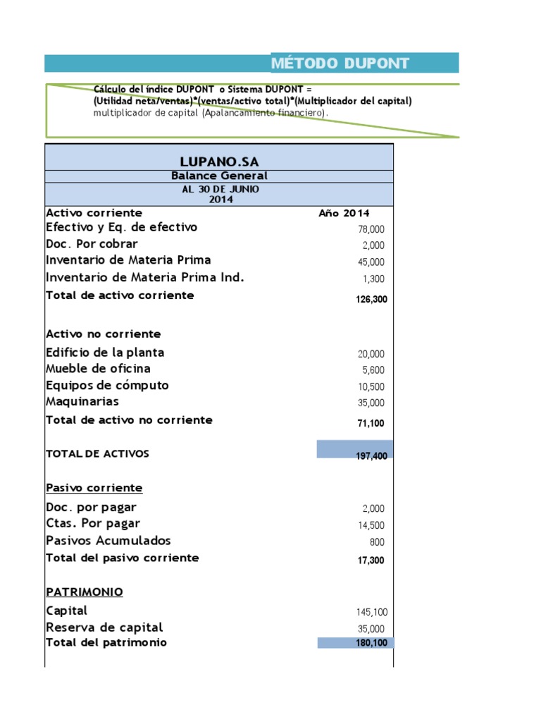 Dupont Ejercicios | PDF | Rentabilidad sobre recursos propios | Apalancamiento (Finanzas)