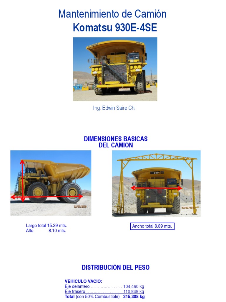 1 Camion Komatsu 930E | PDF | Camión | Eje