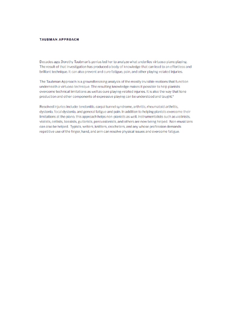 About The Taubman Approach | PDF