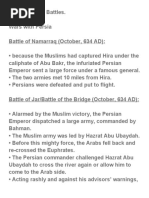 The Battles Fought During Caliphate of Hazrat Umar | PDF | Umar | Conflicts