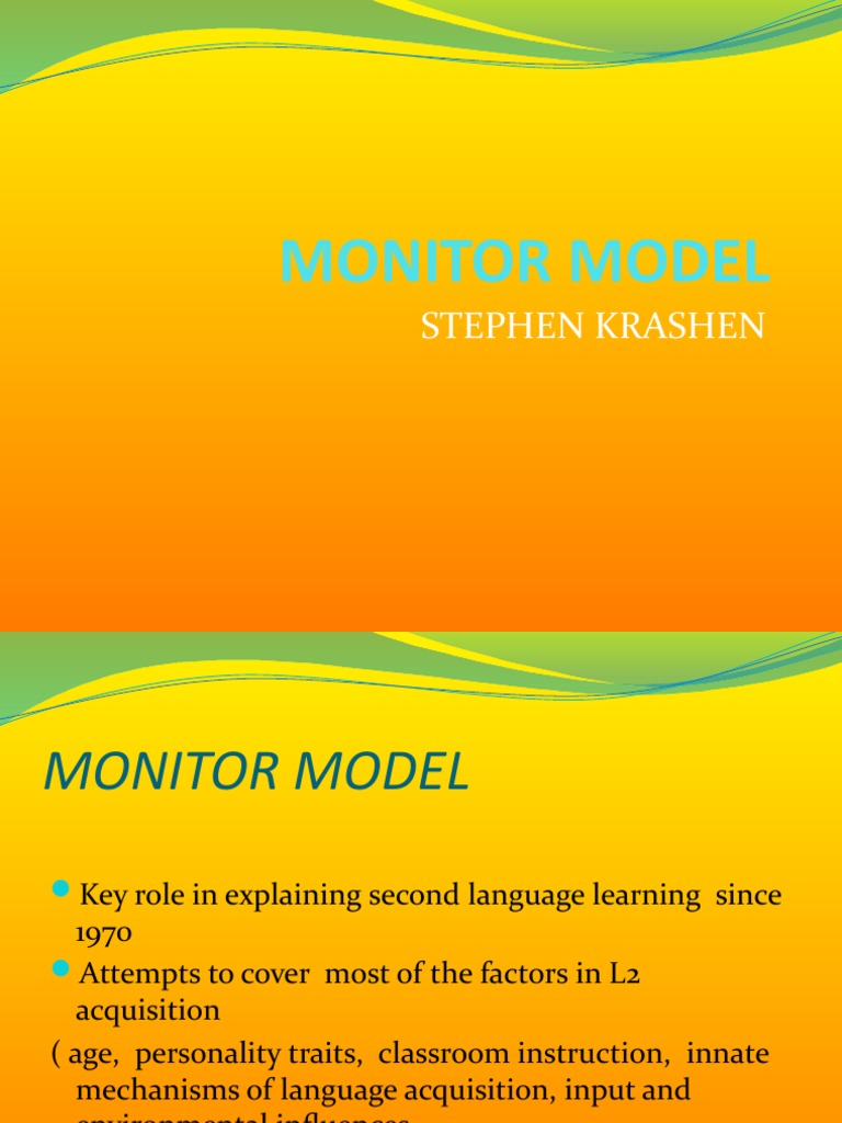 Monitor Model: Stephen Krashen | PDF