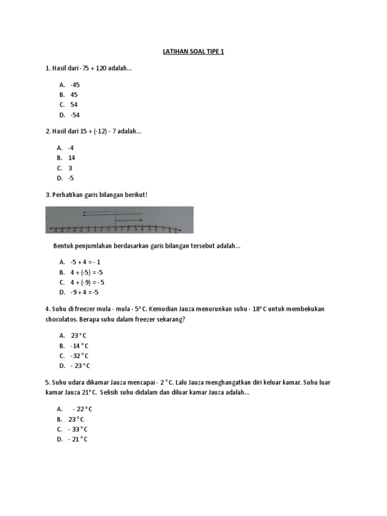 Latihan Soal Math 6 | PDF