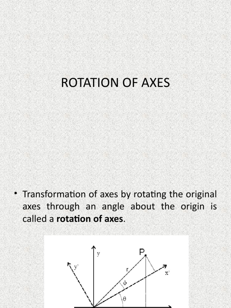 Rotation of Axes | PDF