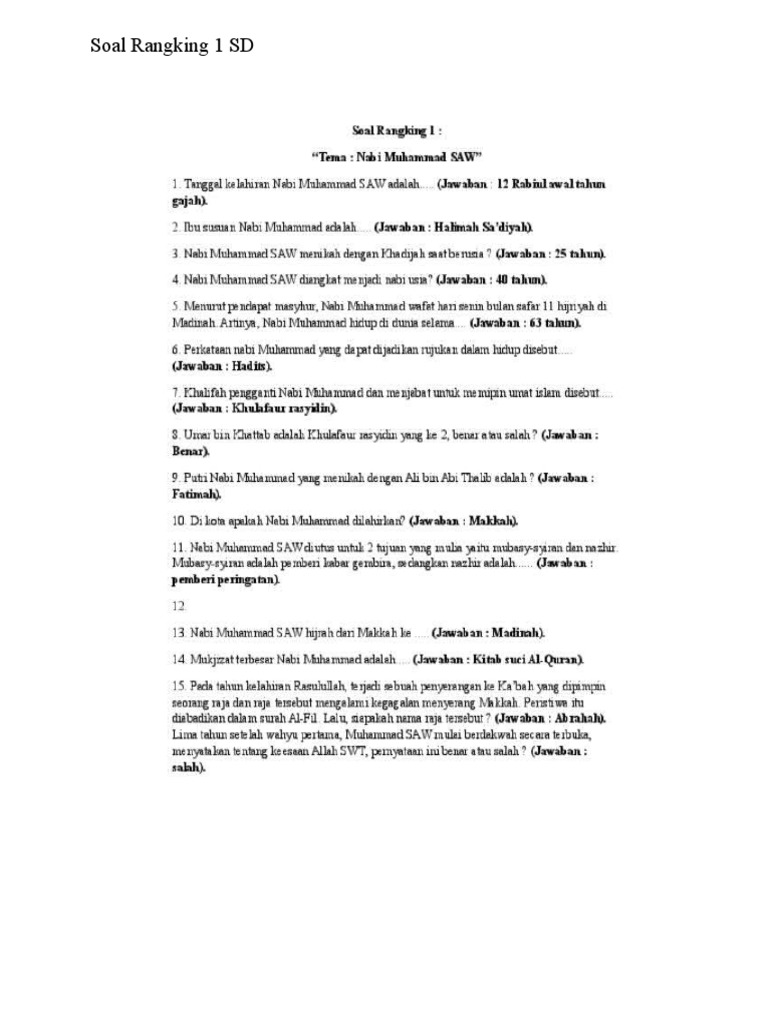 Soal Rangking 1 | PDF