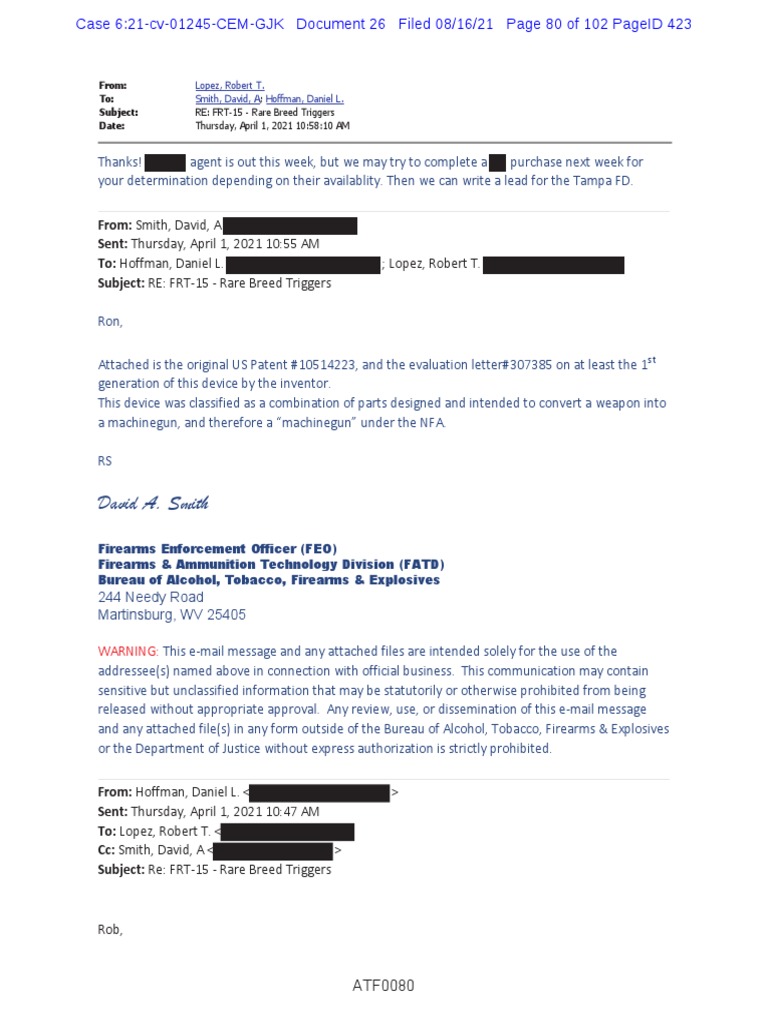 Timeline Rare Breed FRT-15 | PDF | Bureau Of Alcohol