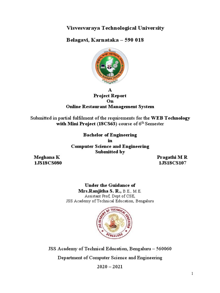 Visvesvaraya Technological University Belagavi, Karnataka - 590 018 ...