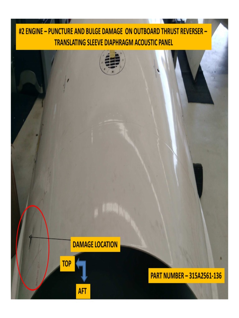 #2 Engine - Puncture and Bulge Damage On Outboard TR Sleeve | PDF