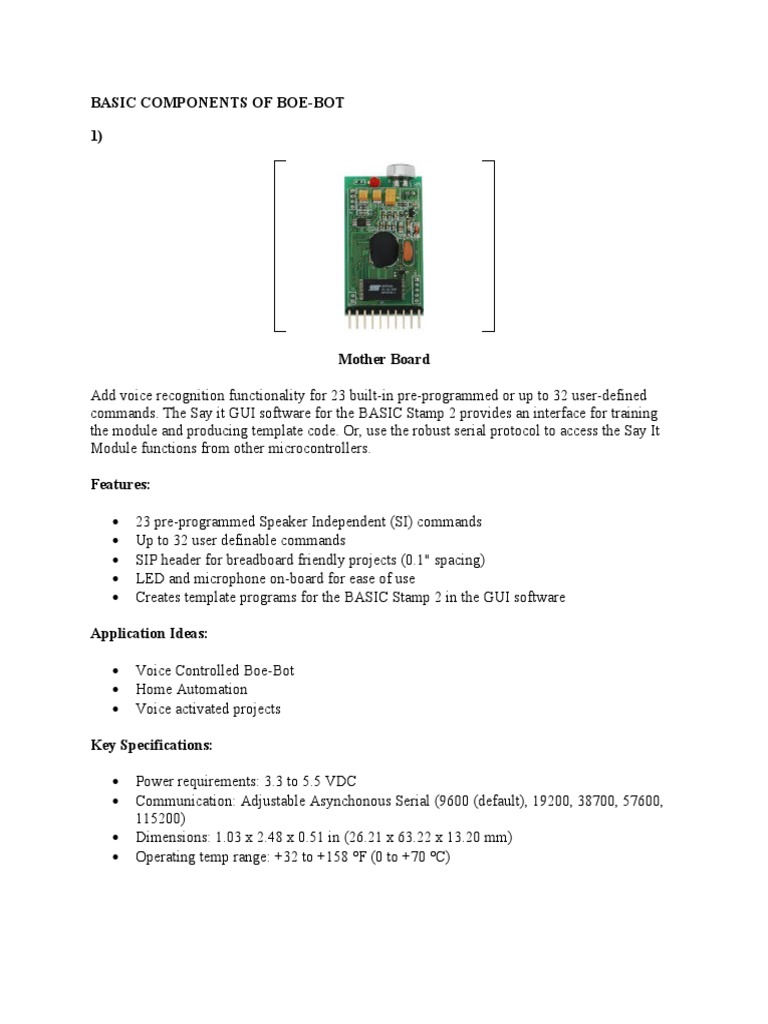 Basic Components of Boe | PDF | Computers