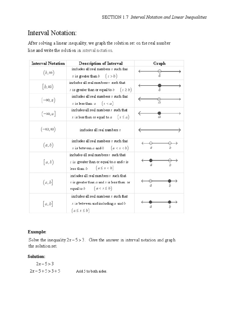 Interval Notation | PDF | Inequality (Mathematics) | Mathematical Relations