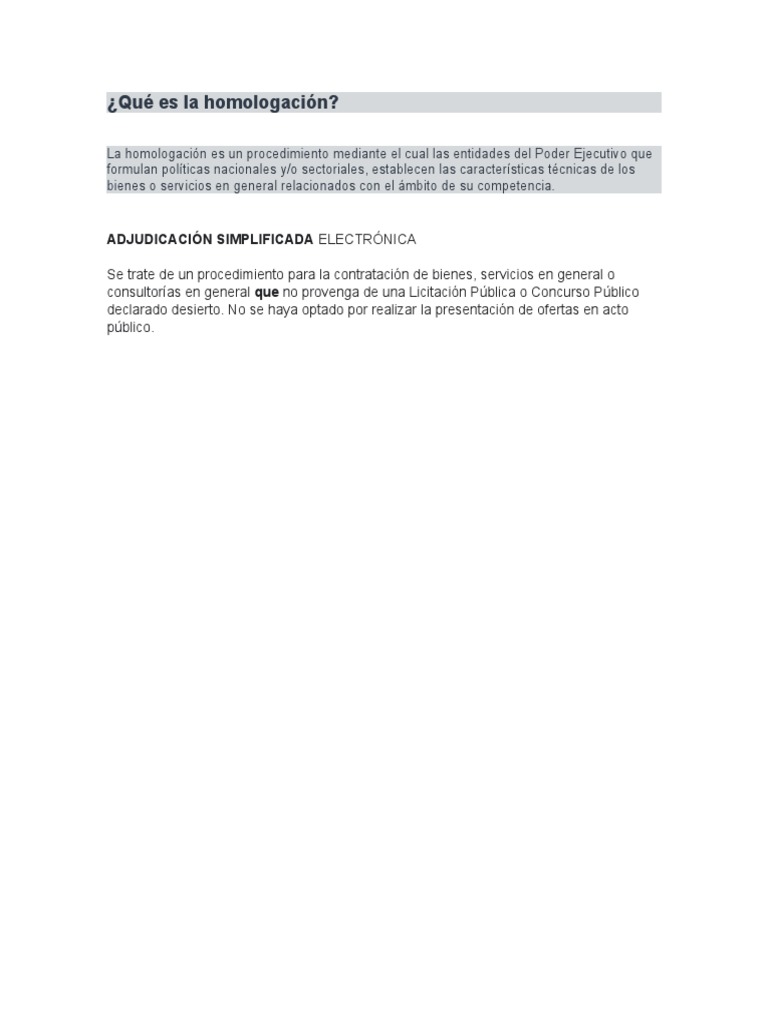 Qué es la homologación y su procedimiento | PDF | Finanzas y dinero