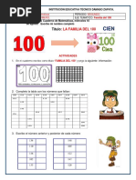 Cuadro de Numeros Del 100 Al 199 | PDF