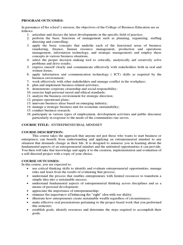 Gee2 Module 1 | PDF | Entrepreneurship | Mindset