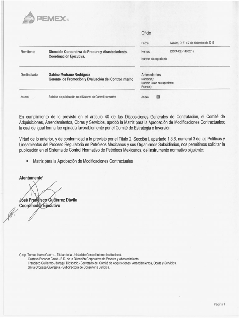 Matriz Modificaciones Contractuales | Download Free PDF | México ... Matriz Modificaciones Contractuales | Download Free PDF | México ...
